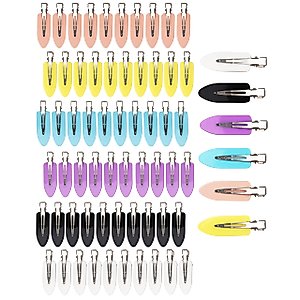 No Crease Hair Clips, 60 Pcs 2.3in Duck Billed Clips for Hair Sectioning and Styling (6 Colors)