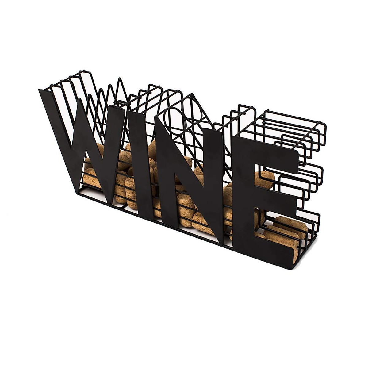 JHY DESIGN Wine Cork holder-13.5" Length Metal Craft Wine Cork Storage