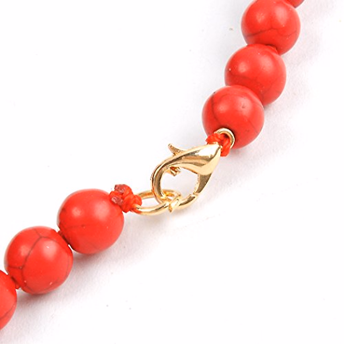 Jane Stone Fashion Elegant Multi-size Coral Red Beaded Funky Necklace Statement Bib Jewelry For Mummy(Fn1270-Red)