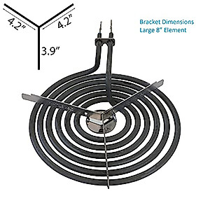 KITCHEN BASICS 101 WB30M1 WB30M2 Replacement Range Stove Top Surface Element Burner Kit for GE and Hotpoint, 4 Pack Includes 2 WB30M1 (6") and 2 WB30M2 (8"), 2912, 340523, 243867, WB30M0001