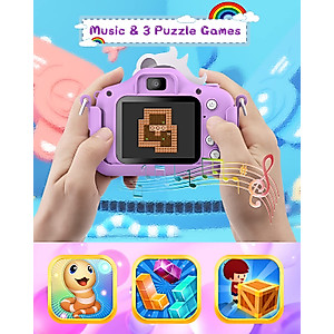 Kids Camera for 3-8 Years Old Toddlers Childrens Boys Girls Selfie Camera 20.0 MP HD 1080P IPS Screen Dual Digital Toy Camera for Kids Christmas Birthday Gifts