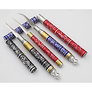 ThaiHonest SET 3 FRUIT AND SOAP CARVING KNIFE SEEDING KNIVES BRASS HANDMADE MULTICOLOR (Multicolor)