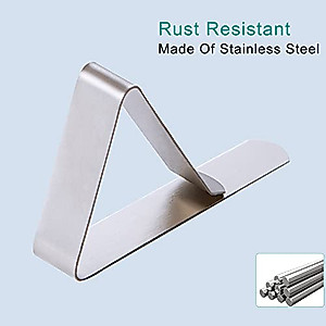 BETRIC Tablecloth Clips -12 Packs Flexible Stainless Steel Picnic Tablecloth Clips for Outdoor Tables,Picnics Marquees,Weddings,Graduation Party - Suitable for Tables up to 1.8 inches Thick