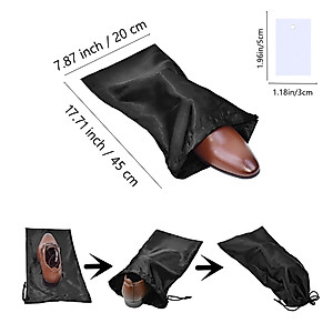 GONGKANGYUAN 10 Pack Shoe Bags for Travel Satin Fabric Shoe Bag with Drawstring for Men Women Travel Protecting Storing Shoes