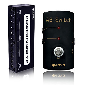JOYO JF-30 AB Switch Pedal Bundle with JP-02 DC 9V 18V 10-outputs Pedal Power Supply