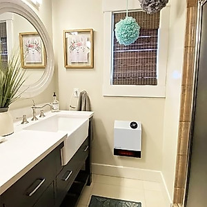 Heat Storm Deluxe Space 1000 Watt Infrared Wall Mount Electric Heater, White