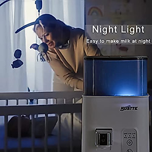 Instant Water Warmer, Fast Baby Bottle Warmer for Baby Formula, 3 Perfect Temperatures Formula Maker with Nightlight, Instantly Dispenses Warm Water at Perfect Temperature, 24H Keeping Warm