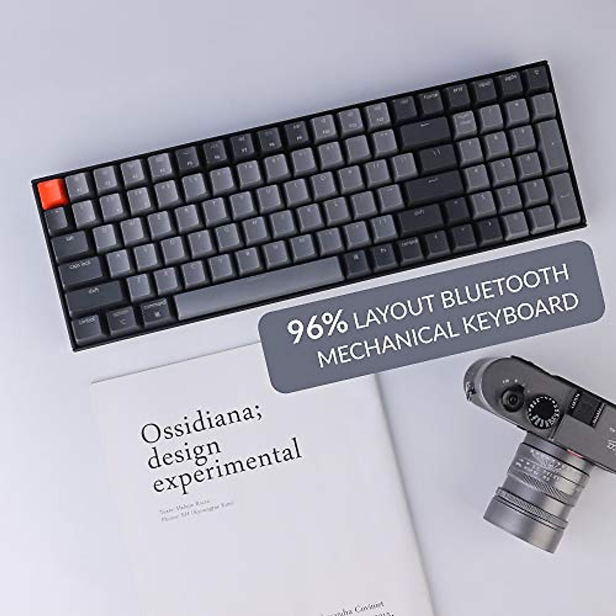 Keychron K4 96% Layout 100 Keys Wireless Bluetooth 5.1/Wired USB Mechanical Gaming Keyboard with Gateron G Pro Blue Switch RGB Backlight N-Key Rollover for Mac Windows PC-Version 2