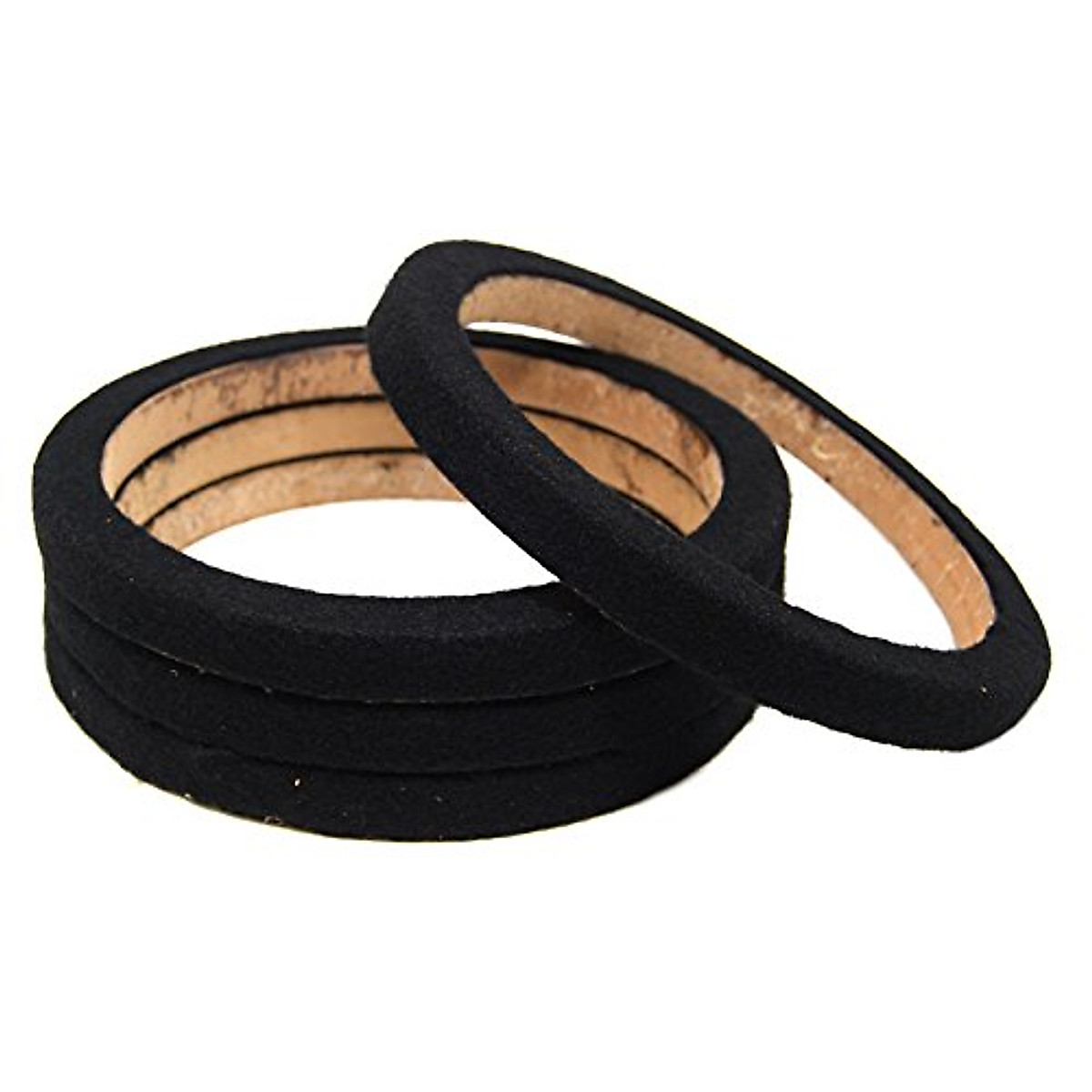 Pipeman's Installation Solution 2 Pair 8" MDF Wood Speaker Mounting Spacer Rings Black Carpet Car Audio