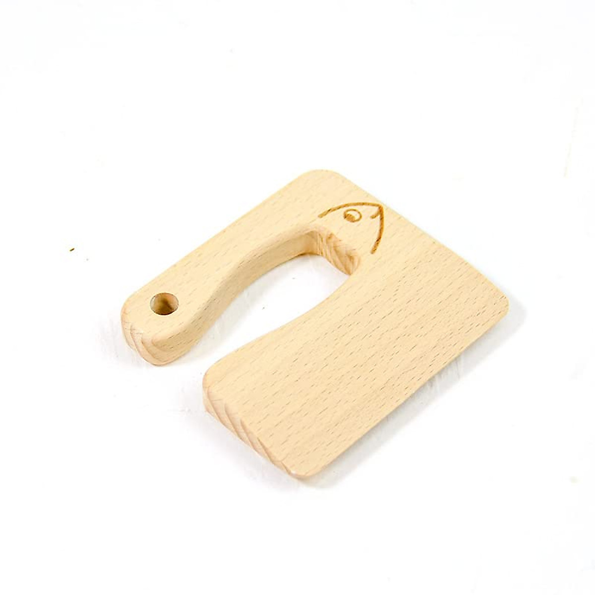 9 Pcs Kids Knife Set, Godkider Kid Safe Knives for Real Cooking, Montessori Kitchen Tools for Toddlers include Wooden Toddler Kitchen Knife & Plastic Serrated Edges Children Knives, Fish