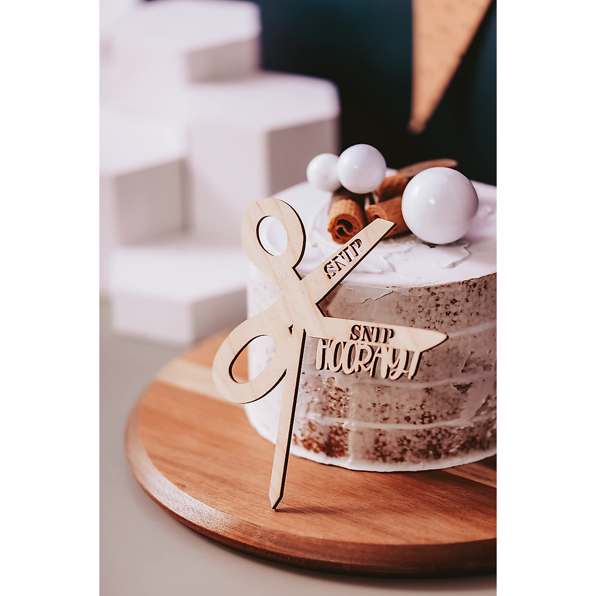 Funny Vasectomy Wooden Cake Topper, Snip Snip Hooray Cake Topper Vasectomy Party For Him