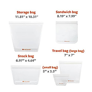 Full Circle Ziptuck Reusable Sandwich Bag - Multi-Use Leak-Free Food-Safe Storage Bag, BPA-Free – Set of 2 Sandwich Bags, Girl Heroes