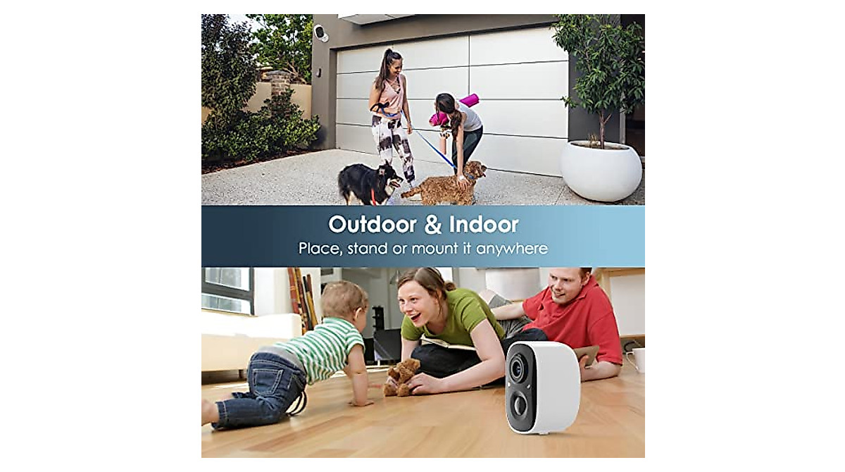 Geekee 1080P Wireless Outdoor Security Camera 2-Way Talk