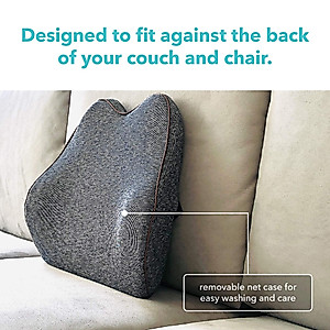Cubii Cushii Back Support Cushion for Back and Lower Back Pain Relief - Universal Fit for Desk, Office, Kitchen Chairs, Couch Cushions with Advanced Back Lumbar Support