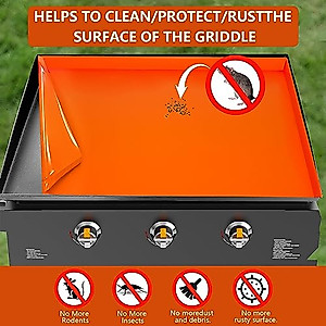 28-Inch Silicone Griddle Cover for Blackstone - Stain and Rust Protection - Perfect Fit and Easy to Clean Blackstone Griddle Cover