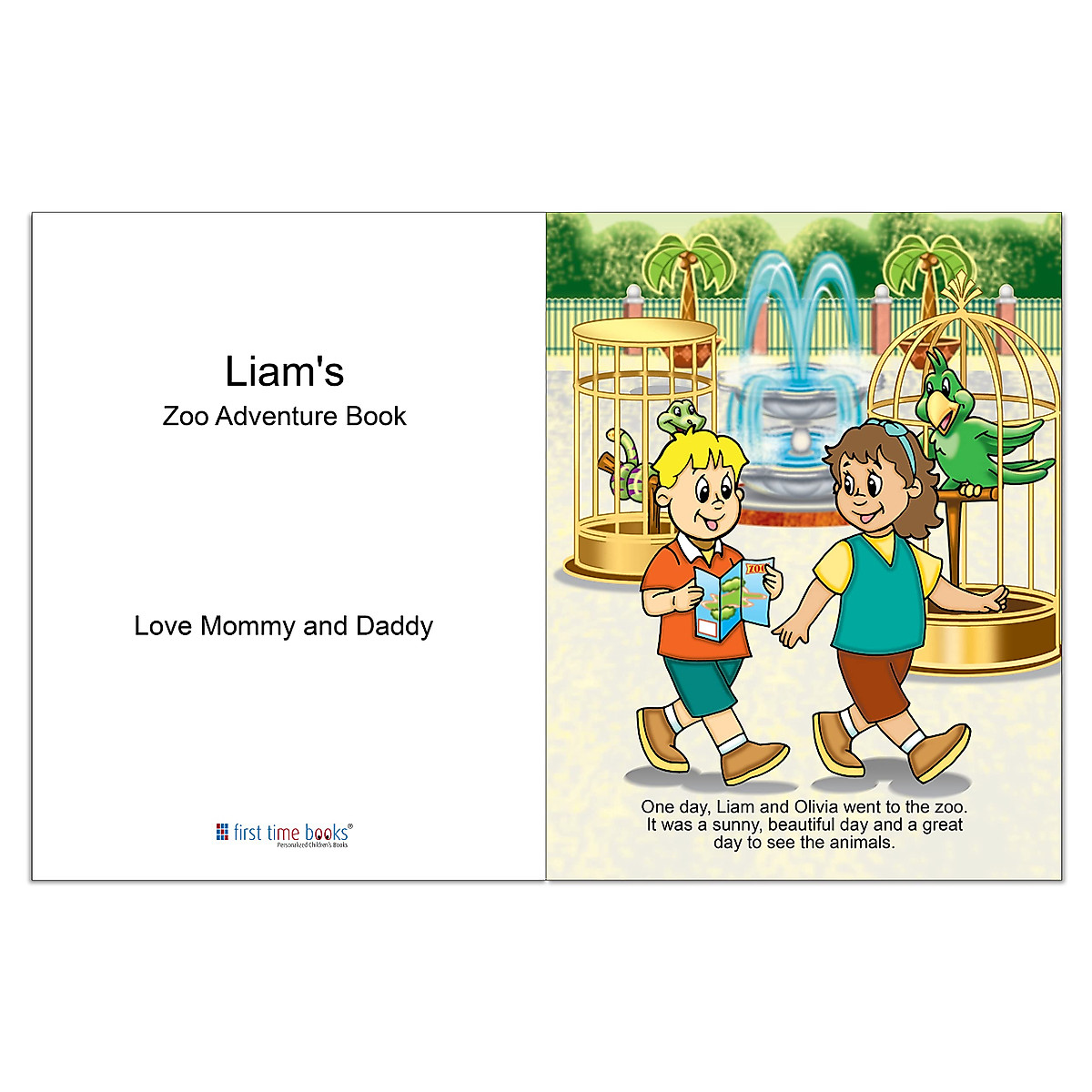 Personalized Children’s Zoo Adventure Storybook – Customize with Child’s Name, Hair Color, Gender, and Ethnicity | 28-Page 8.5” x 11” Paperback by First Time Books
