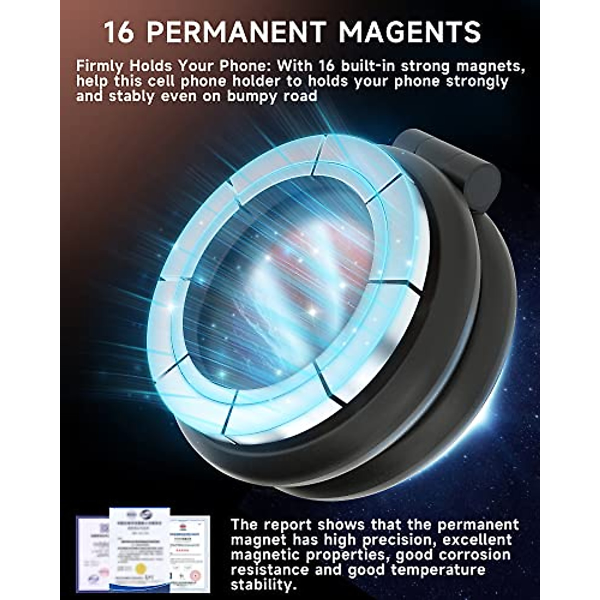 Magnetic Wireless Car Charger Mount, Magnetic Tesla Phone Mount Car Mount for Tesla Model 3 Model Y Fast Charging Wireless Charger Phone Mount for iPhone 14/13/12 Tesla Model 3 Y Accessories