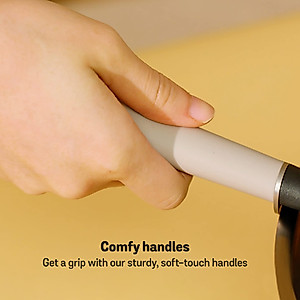 Meyer Everyday Nylon Tools / Cooking Utensils Set, 6 Piece, Black with Gray Handles