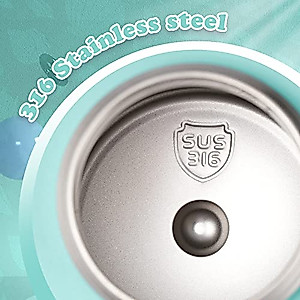 Fjbottle Kids Water Bottle, Vacuum Insulated 18/10 Stainless Steel Water Bottle with Straw,Keep Hot/Cold Leak Proof-BPA Free, 12 oz,Suitable Girls Boys for school family leisure outdoor