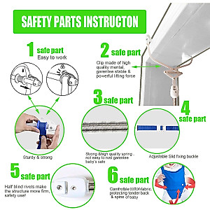 Baby Door Jumpers and Bouncers Exerciser Set with Door Clamp Adjustable Strap for Toddler Infant 6-24 Months…