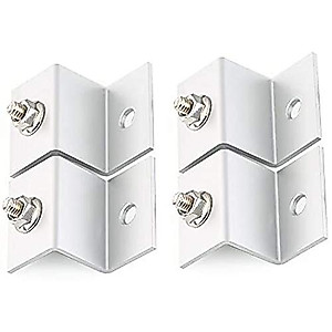 F-ber 1 Set (4pcs) Solar Panel Mounting Hardware Z Type Bracket Aluminum W/Stainless Bolt for RV Boat Off Grid 38mm Width Solar Panels (38 * 25 * 27mm/1.49"*0.98"*1.06")