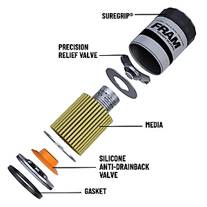 FRAM Tough Guard Replacement Oil Filter TG6607, Designed for Interval Full-Flow Changes Lasting Up to 15K Miles