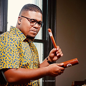 Meinl Percussion Red Finish African Select Hardwood Claves Musical Instrument Sticks, Hollow Body — NOT Made in China — for Live, Studio and Classrooms, 2-Year Warranty (CL3RW)