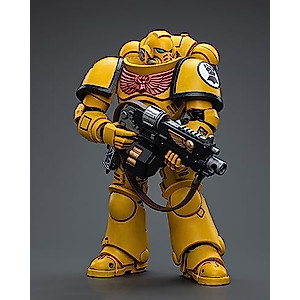 Pipigirl JoyToy 40K Space Marine Genuine License 1/18 Soldier, 4inch Models Space Marines Action Figures Kits (Imperial Fists Intercessors)