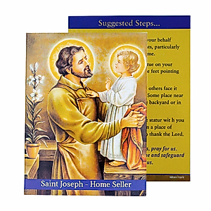 VILLAGE GIFT IMPORTERS 3" Saint Joseph Statue | Home Seller Kit | 1 or 5 Pack | Durable and Detailed Resin Material | Real Authentic Tradition | Comes with Burial Instructions (Home Seller (1 Pack))