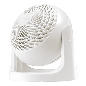IRIS USA WOOZOO Air Circulator Fan, Vortex Fan, Desk Fan, Portable Fan, 3 Speed Settings, 360 Tilting Head, 46ft Max Air Distance, Large, White