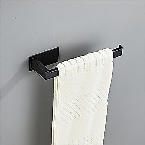 Bathroom Hardware Set Accessories Gold Towel Bar Rack Black Towel Rail Toilet Paper Holder Wall-Mounted Robe Hook,Black Towel Rail
