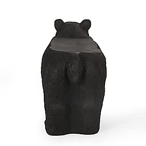 Christopher Knight Home Collinston Outdoor Bench, Matte Black + Black