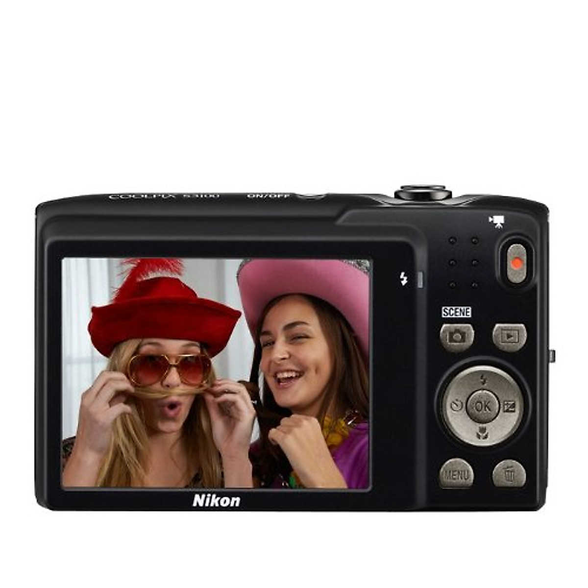 Nikon COOLPIX S3100 14 MP Digital Camera with 5x NIKKOR Wide-Angle Optical Zoom Lens and 2.7-Inch LCD - Black