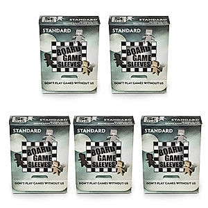 5 Packs Arcane Tinmen Non-Glare Board Game Sleeves 50 ct Standard Size Card Sleeves Value Bundle!