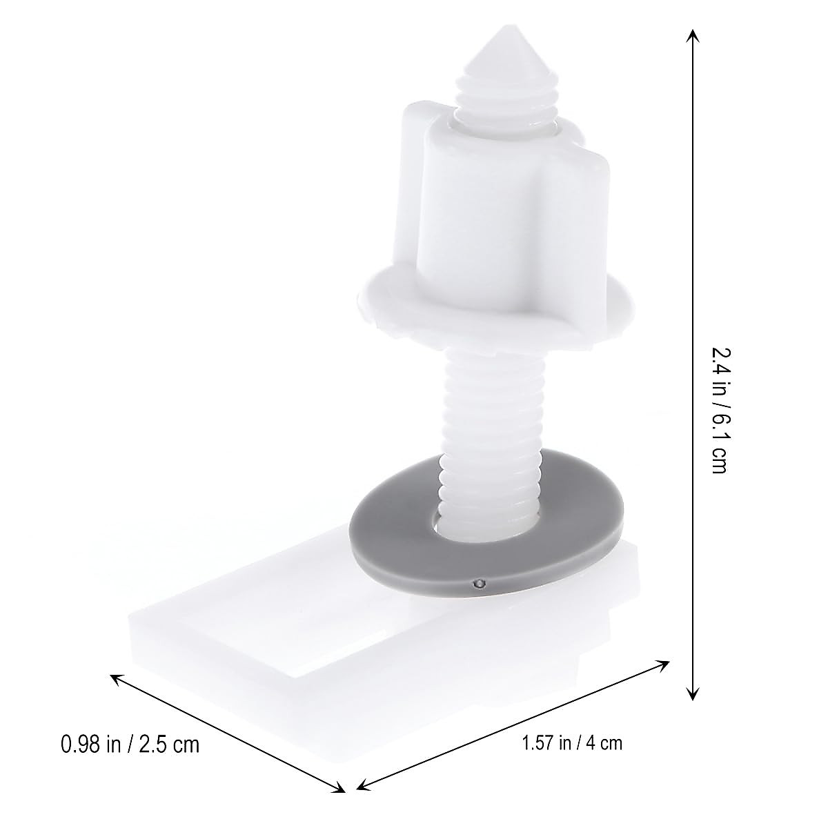 Mikikit Toilet Seat Screws - 6pcs Toilet Seat Bolts Replacement Kit Toilet Lid Screws Washers Toilet Seat Replacement Screws Toilet Seat Screws Replacement Nuts Parts Bolt Cap