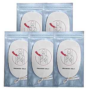 WNL Products AED Trainer Pads - 5 Pack Replacement Practi-Trainer Electrode Pads XFTAP Compatible with WL120ES10 and WL220ES0 Practi-Trainers (Adult Pads)