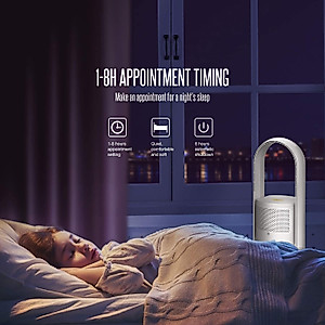 ULTTY Bladeless Tower Fan with Air Purifier, 90° Oscillating Bladeless Fan with Remote, Touch, 8H Timer, Floor Fans for Bedroom Whole Room Home Office R021, White