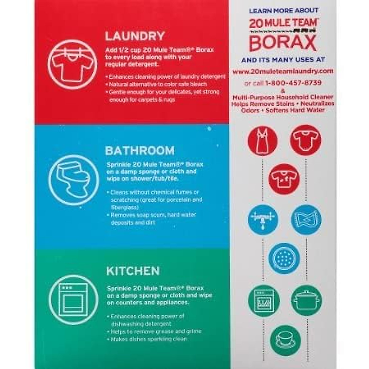 20 Mule Team Borax Laundry Booster, 65 Ounce (Pack of 4)