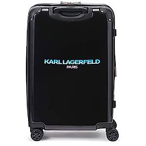 Karl Lagerfeld Paris Flowers 25" Upright Luggage, Black