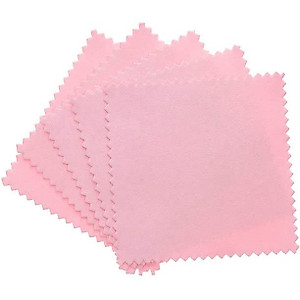 Hofun Jewelry Polishing Cloths, Silver Jewelry Cleaning Cloth, Tarnish Remover for Jewelry, 50 pcs, 3 * 3 inch, Pink