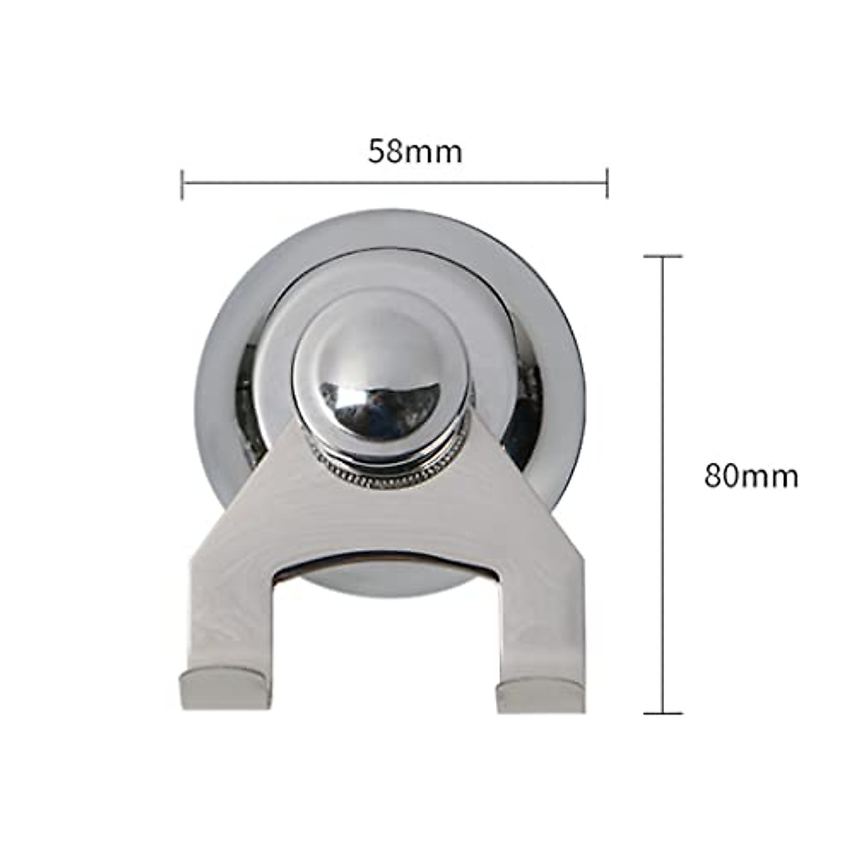 Suction Cup Hooks for Shower Squeegee, Glass Doors, Bathroom, Window and Car Glass, Kitchen - Towel, Coat, Bath Robe Hook Holder (2 Pack) (Size 1)