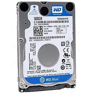 Western Digital Dell WD5000LPVX Blue 7mm 500GB SATA 6Gbp/s 2.5" Laptop Hard Drive