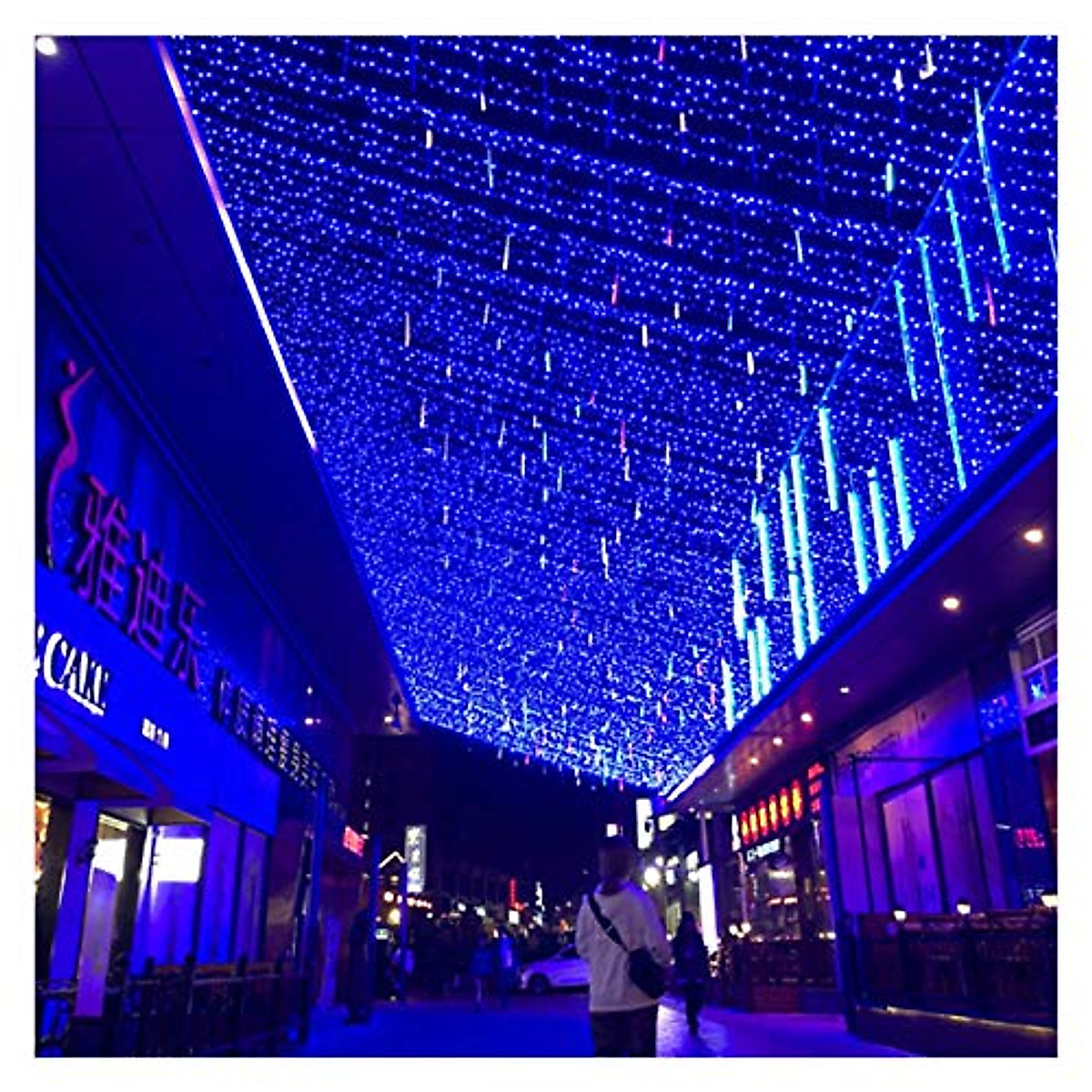 Fairy Lights Outdoor Fairy String Lights 10M With 100 LED 8 Modes Wave Rope Lights Icicle Curtain Light,Waterproof Festival Lighting For Garden Patio Yard Home Wedding Party And Christmas Decoration Z
