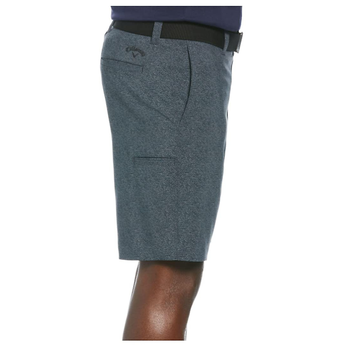 Callaway Men’s Performance Flat Front Short with Active Flex Waistband, Charcoal Caviar, 34W x 9 inch Inseam