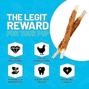 Sitka Farms Premium Chicken Breast Rawhide Twist 5 Inch 20 Count - Easy to Digest - Reward and Training, Gluten Free Chewy Dog Treat for Small and Medium Dogs - All Natural and Premium Chicken Breast