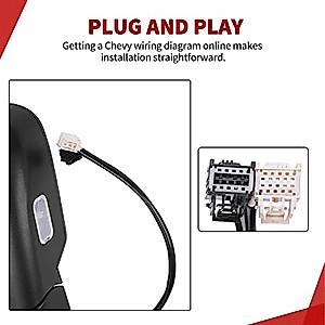 YITAMOTOR Towing Mirrors Compatible with 2007-2013 Chevy Silverado GMC Sierra 1500, 07-14 Suburban Yukon XL 1500, Power-Adjustable Glass and Heated with LED Arrow Turn Signal Side Mirrors Pair