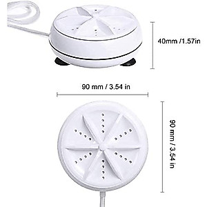 Pathak Mini Washing Machine Portable Ultrasonic Turbine Washer,Portable with USB and Speed Control for Travel Business Trip or College Rooms (Speed Model)