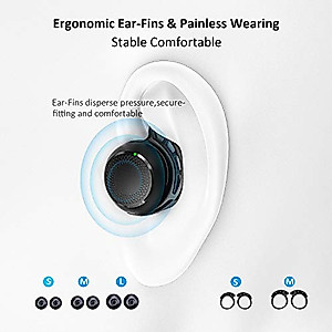 AMINY Wireless Earbuds Bluetooth, U-Air6 Sport Bluetooth Earphones IPX8 Waterproof Inear Bluetooth Earbuds Wireless Headphones, 100Hrs Playtime Touch Control Wireless Earphones Built-in Mic