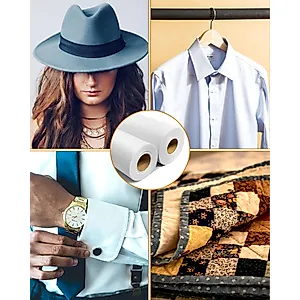 PLANTIONAL Light Weight White Iron-On Non-Woven Fusible Interfacing: 16.5" x 30yd Light Weight Non-Woven Interfacing Iron On Polyester Single-Sided Interfacing for DIY Crafts Supplies