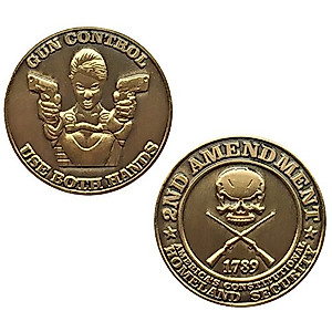 Thompson Emporium Gun Control Use Both Hands Heads Tails Good Luck Challenge Coin